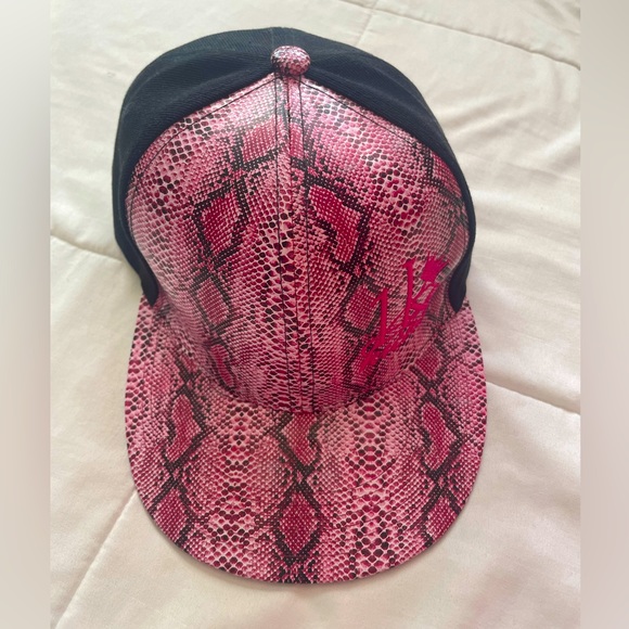 Accessories | Barbie Pink Snakeskin Hat | Poshmark